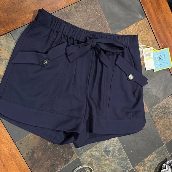 CeCe | Shorts | Nwt Cece Paper Bag Shorts Pull On Elastic Waist Tie ...